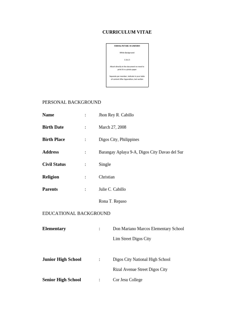 Curriculum Vitae | PDF