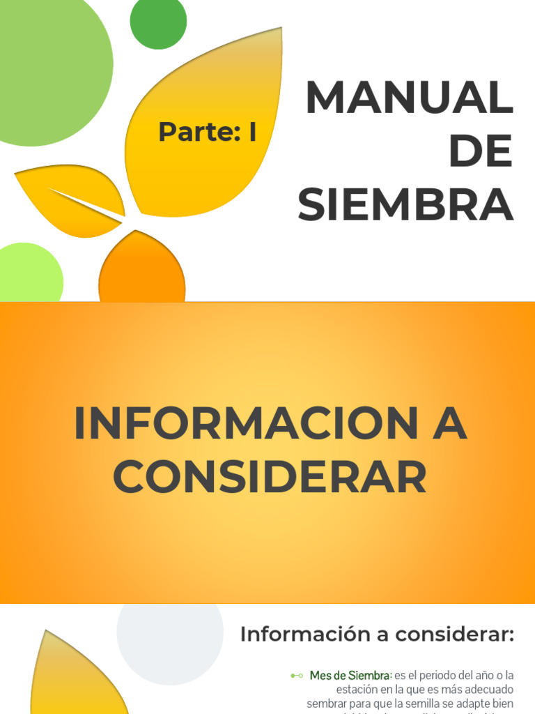 Manual de Siembra (Parte.I) | PDF | Siembra | Semilla