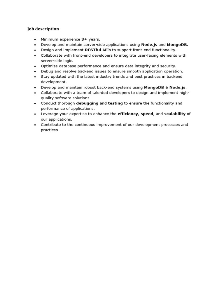 Job Description | PDF