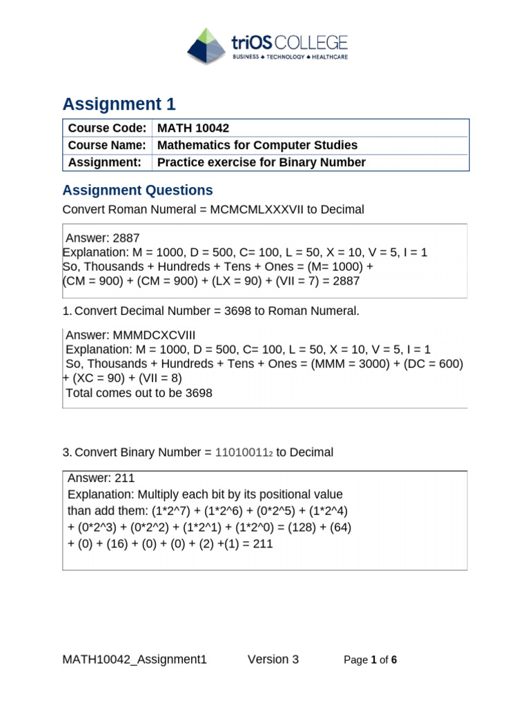 Mathematics Assignment 1 | PDF | Notation | Elementary Mathematics