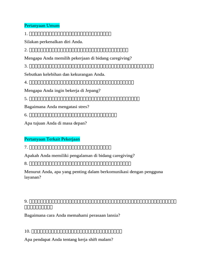 Pertanyaan Umum | PDF