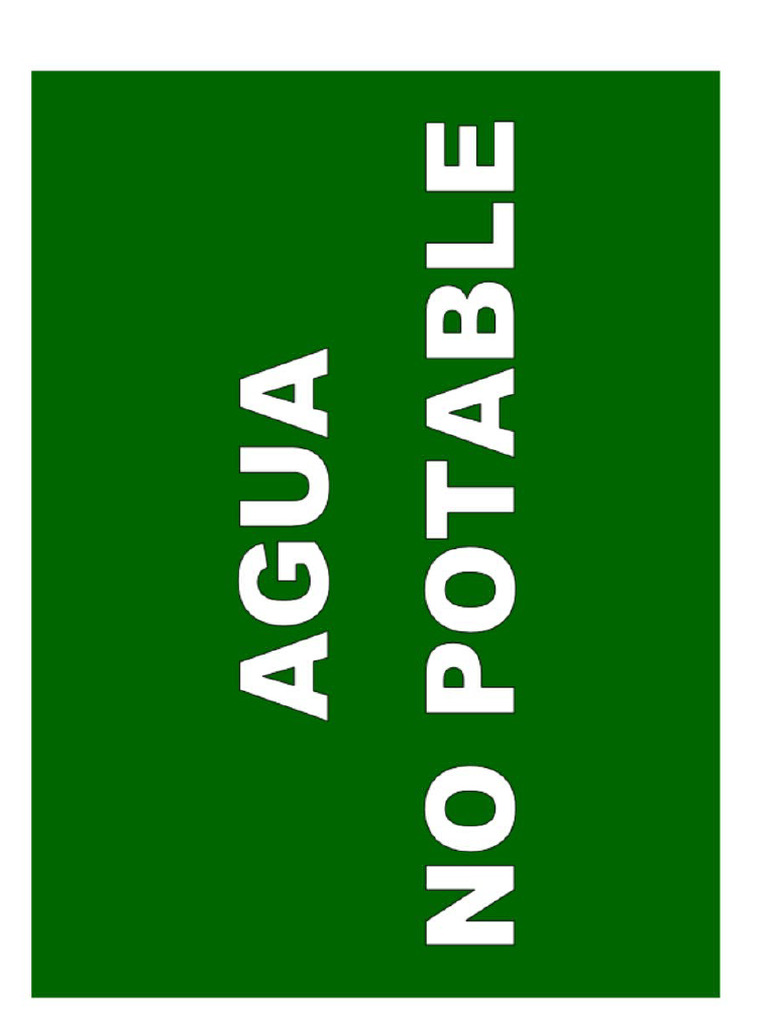 LETRERO PUESTA A TIERRA A4 - agua no potable[1] | PDF