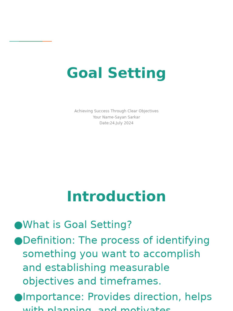 Effective Goal Setting Strategies | PDF