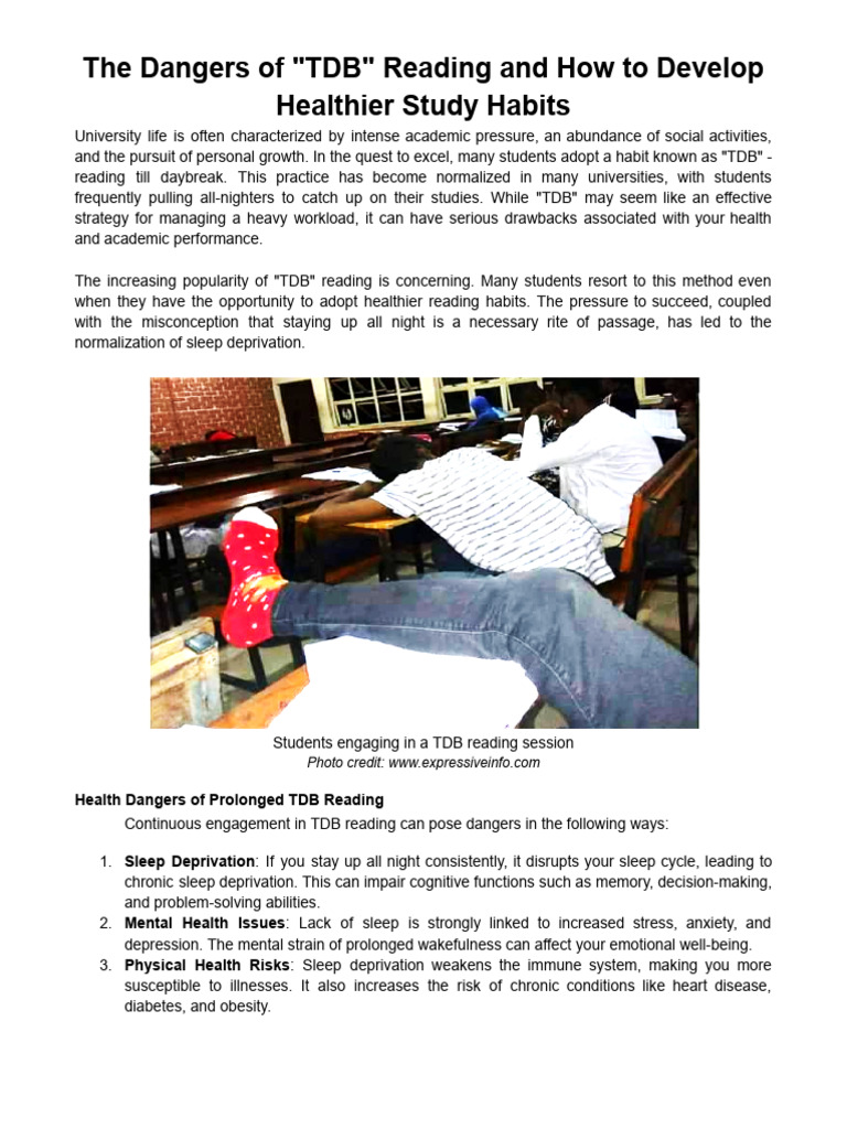 Dangers of - TDB - Reading | PDF | Sleep Deprivation | Sleep
