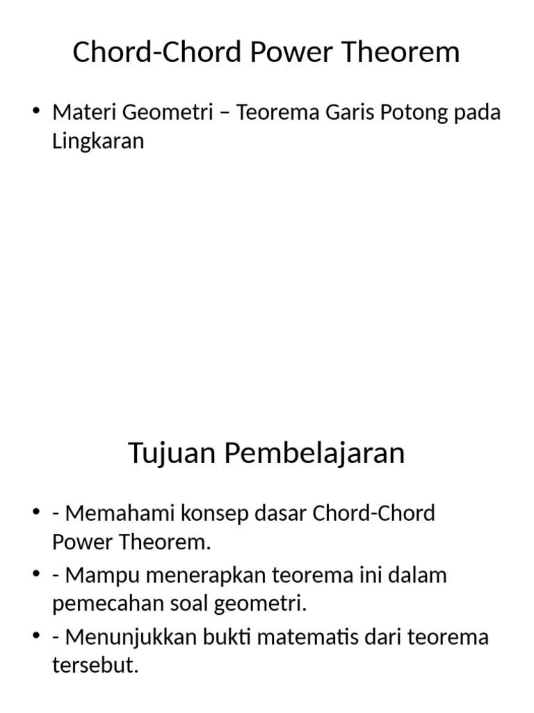 Chord-Chord_Power_Theorem_Presentation | PDF