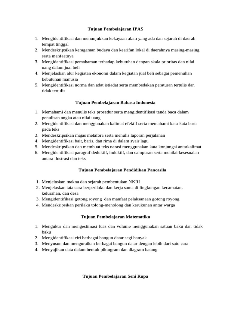 TP Kelas 4 Semester 2 | PDF