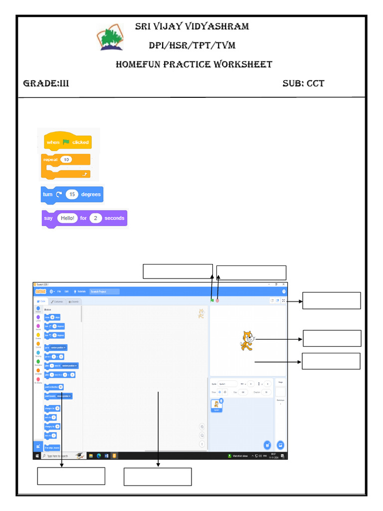 Practice Worksheet Scratch | PDF