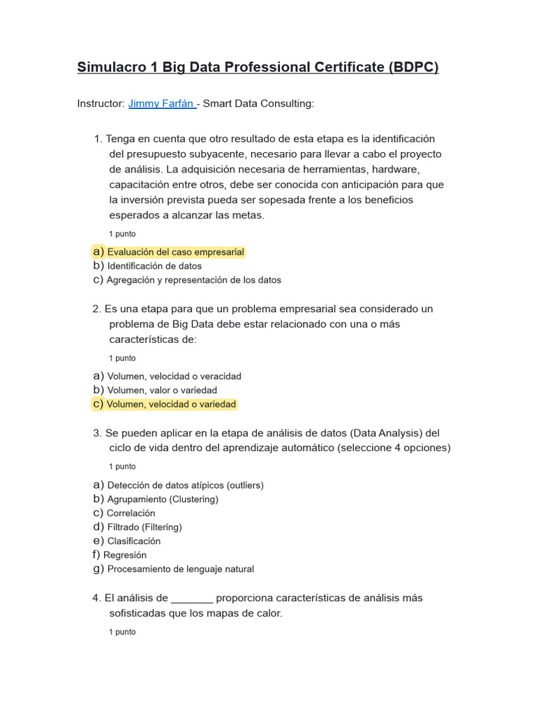 Simulacro 1 Big Data Professional Certificate | PDF | Big Data | Procesamiento de datos