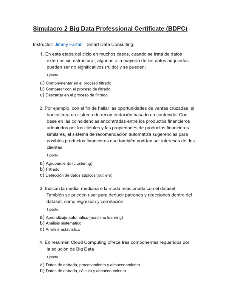 Simulacro 2 Big Data Professional Certificate | PDF | Big Data | Datos