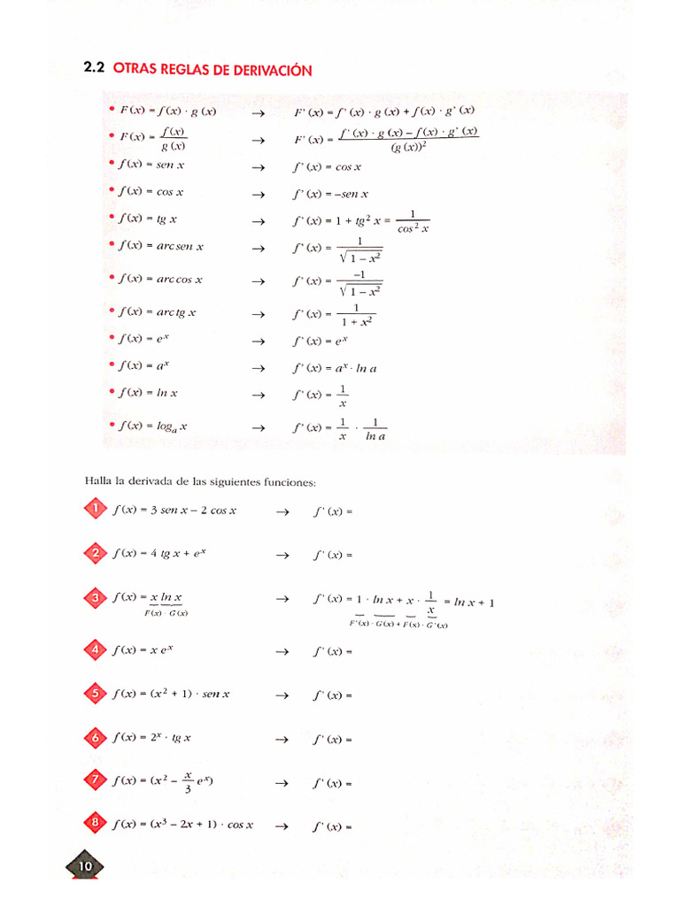 Reglas de Derivación II | PDF