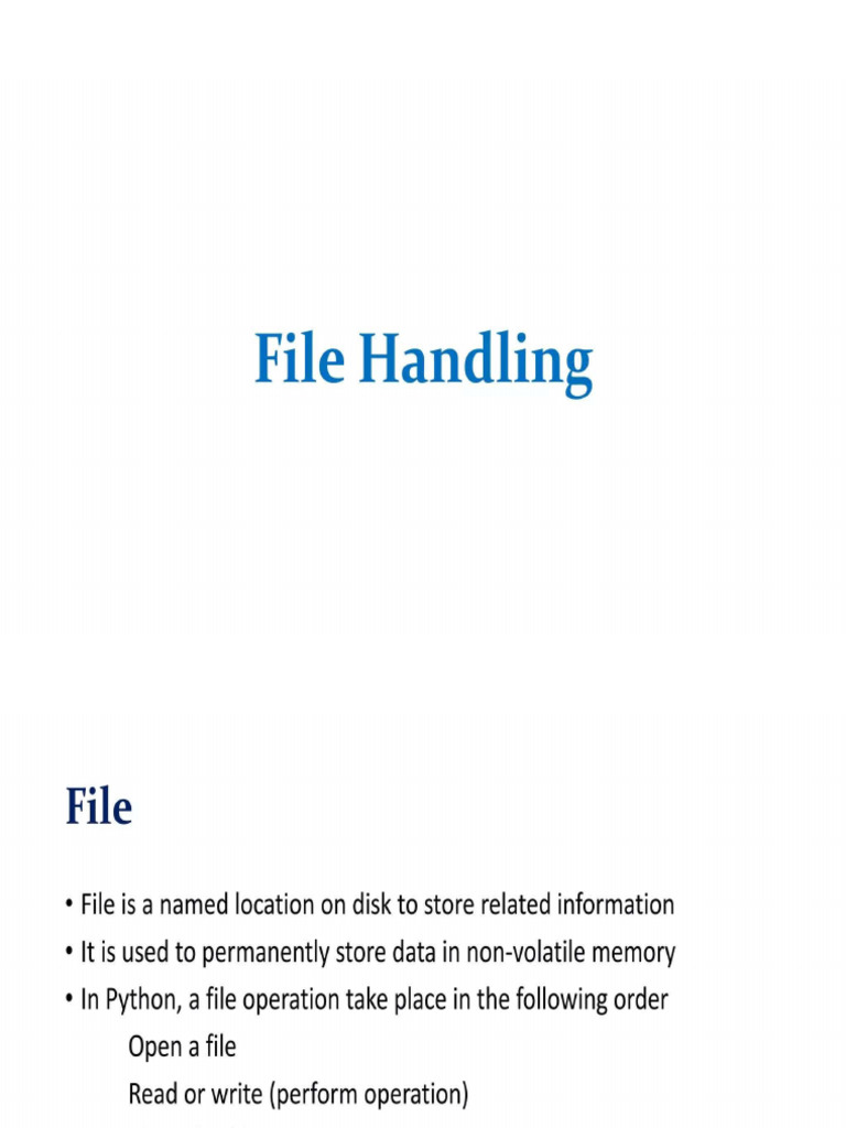 File Handlings | PDF