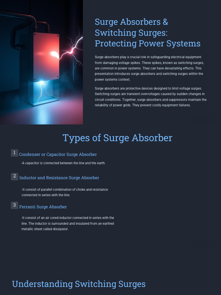GROUP 4 Surge Absorbers and Switching Surges | PDF | Capacitor ...