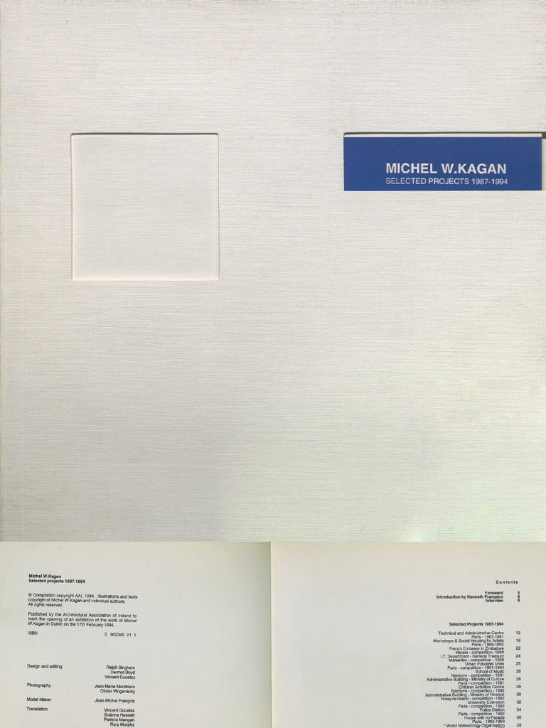 Introdução Do Frampton Michel-W-Kagan - Selected-Projects - 1987-1994 | PDF