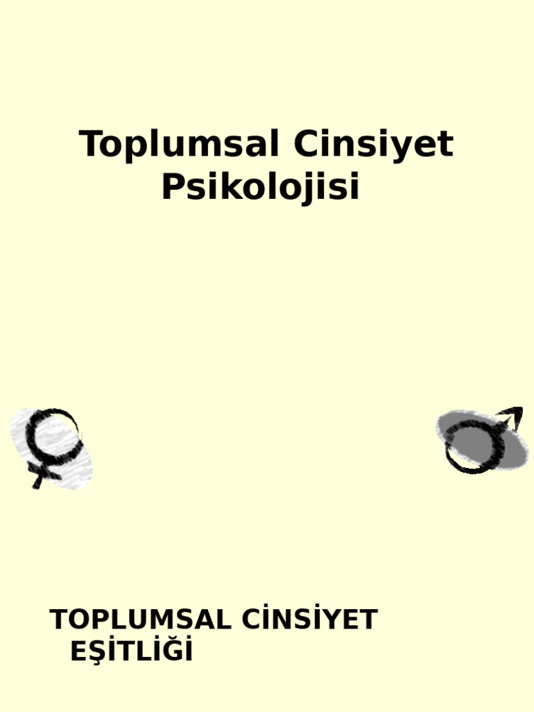 Toplumsal Cinsiyet Eşitliği | PDF