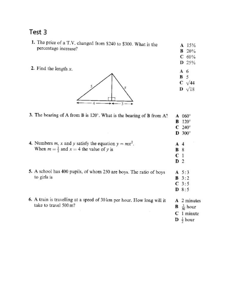 MCQ 3 Math | PDF