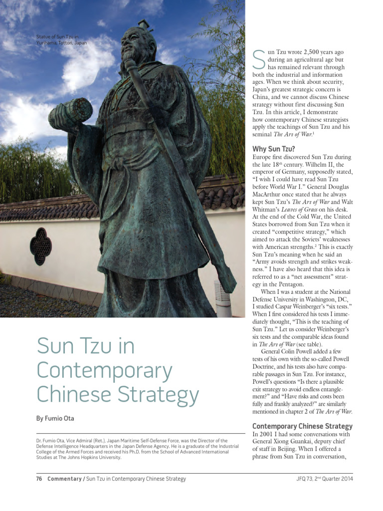 Sun Tzu in Contemporary Chinese Strategy | PDF | The Art Of War | China