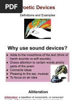 Sound Devices in Poetry Explained | PDF