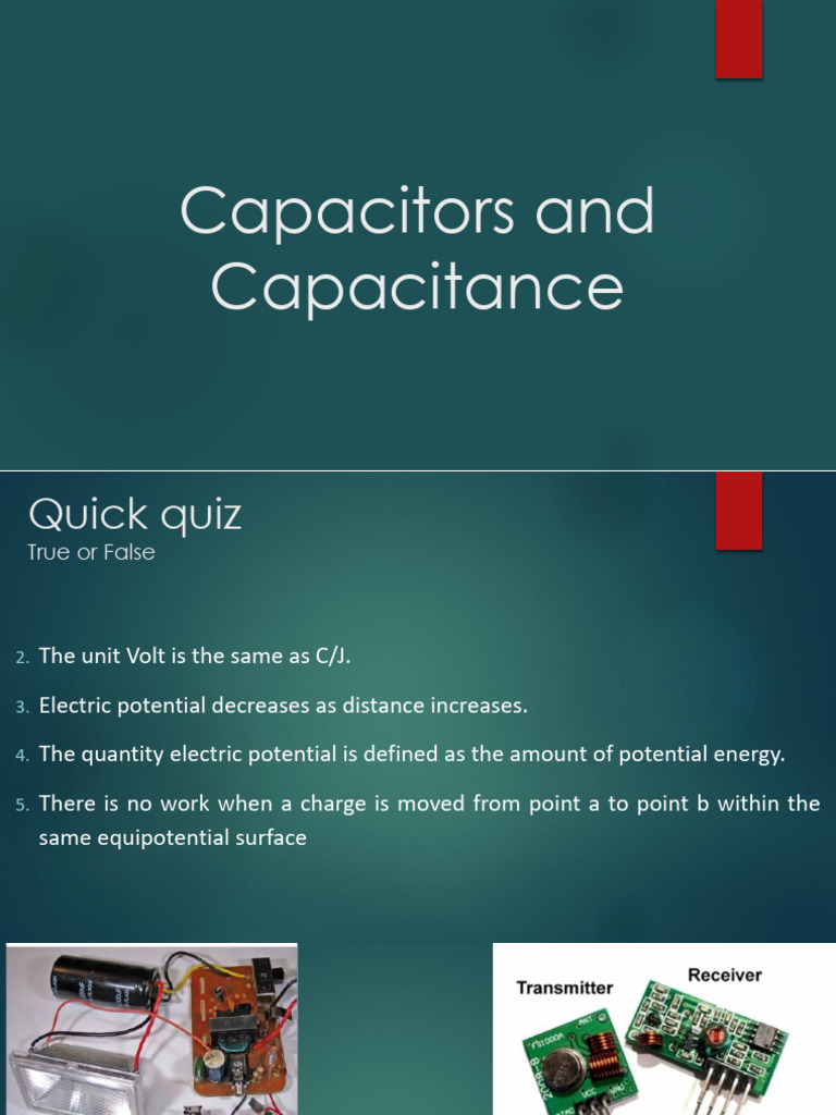 Capacitance and Capacitors | PDF | Capacitance | Capacitor