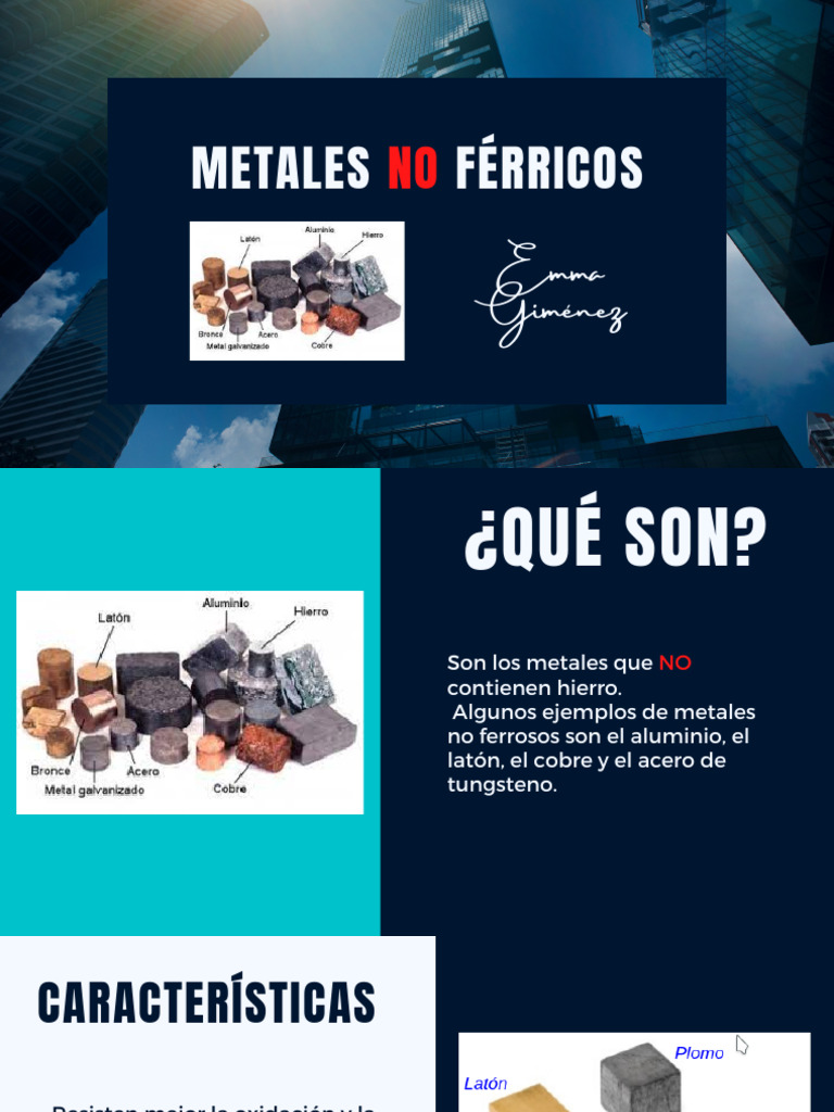 Metales No Férricos: Características y Clasificación | PDF
