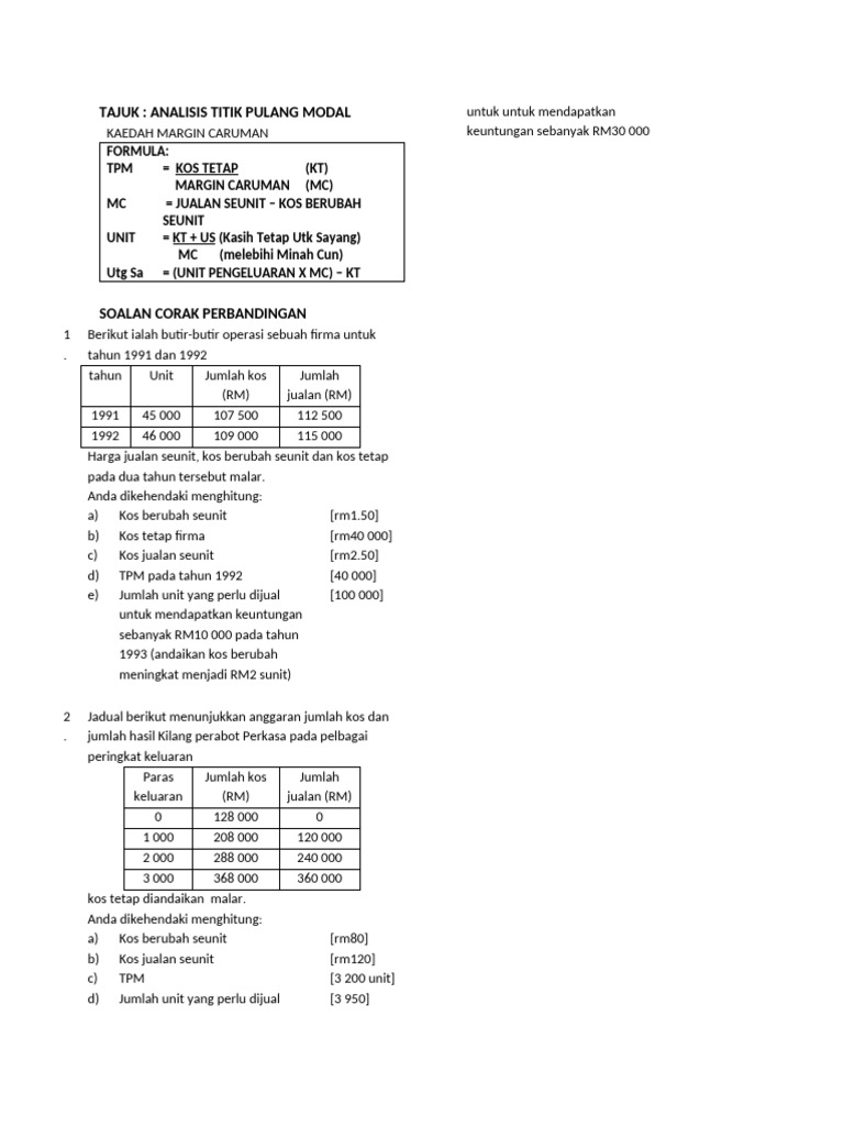 K2 Titik Pulang Modal | PDF