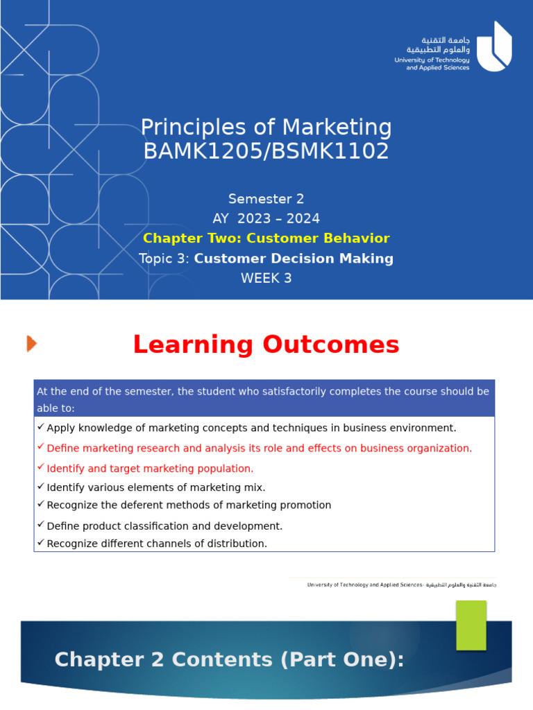 Marketing Updated Chapter 2 Topic 3-4 Week 3-4 1 | PDF | Market Segmentation | Consumer Behaviour