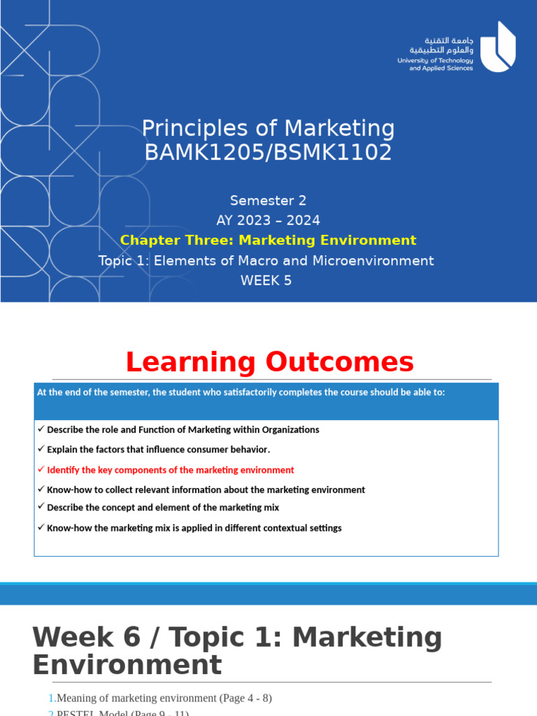 Marketing Environment: Macro & Micro Factors | PDF | Marketing | Swot ...