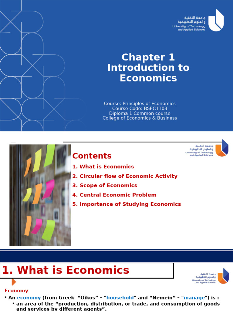 POE Chapter 1 - Introduction to Economics (Rev) 2 | PDF ...