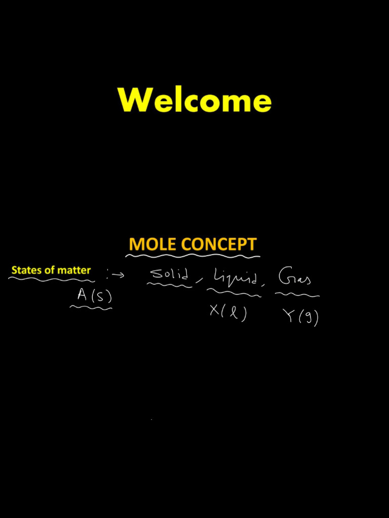 Mole Concept - L-01 (Class Notes) - Definition of Mole | PDF