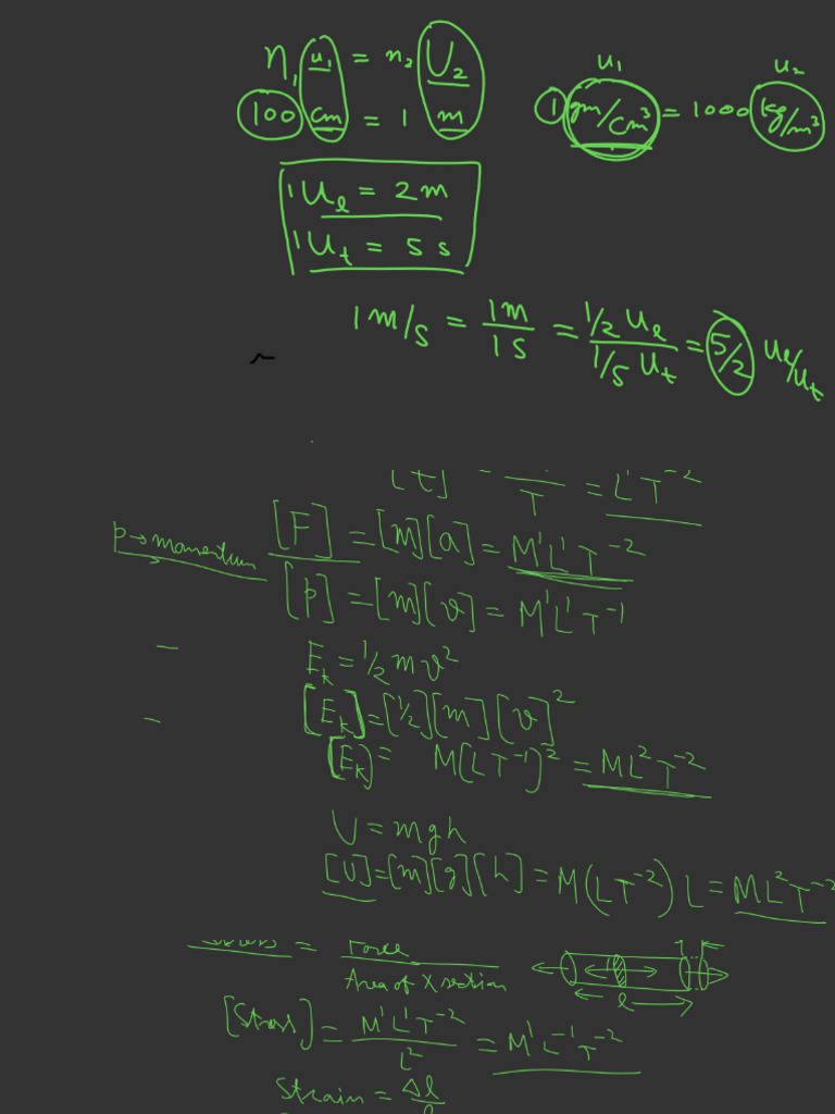 Unit And Dimensions L 01 Class Notes Dimensions Pdf 6901