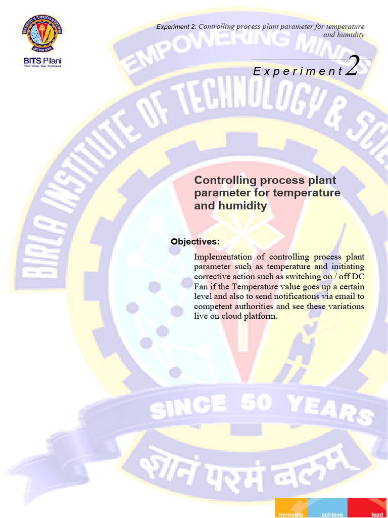 Lab Manual Controlling Temp Hum | PDF | Internet Of Things ...