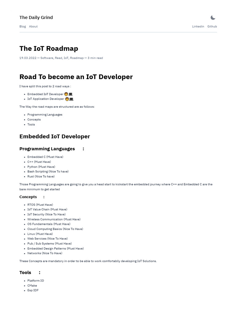 The IoT Roadmap - The Daily Grind | PDF | Embedded System | Internet Of ...