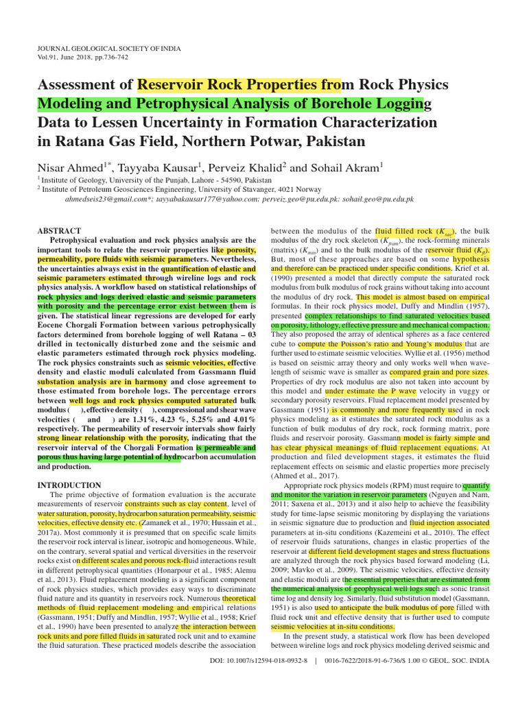 3-Assessment of Reservoir Rock Properties | PDF | Porosity
