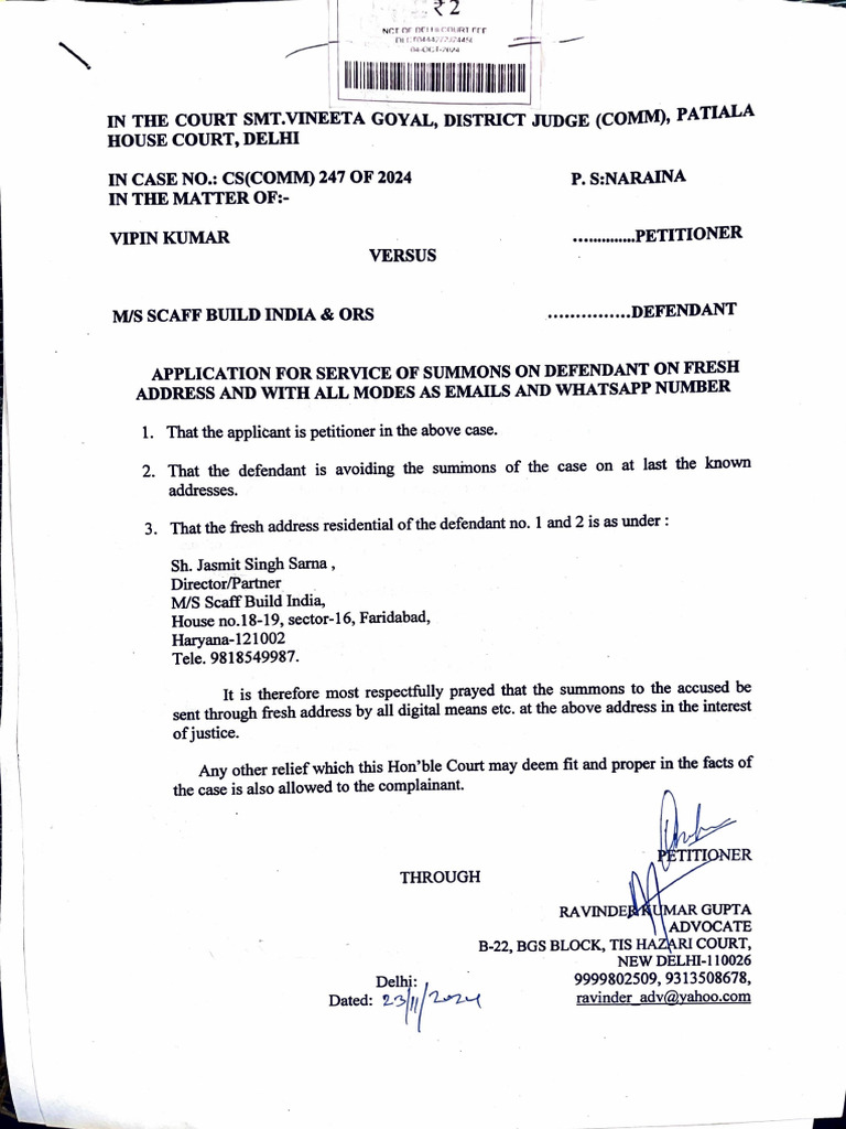 Amended Memo of Parties | PDF