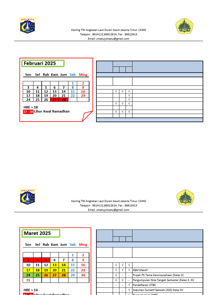 Agenda Kurikulum SMT Genap 2024 2025 | PDF