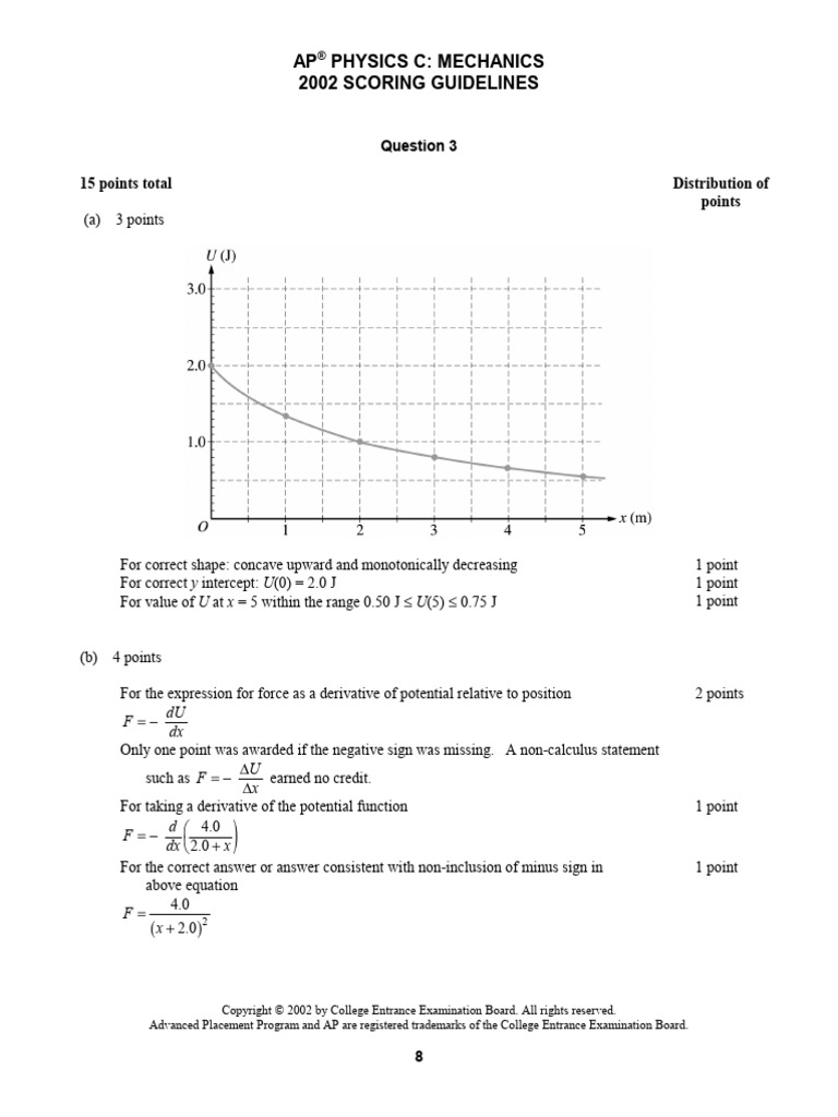 2002CMech3 fromAPLIVEReview Solution | PDF | Projectiles | Advanced Placement