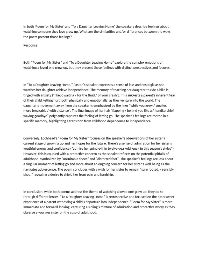 Poem Analysis for Friday Question | PDF