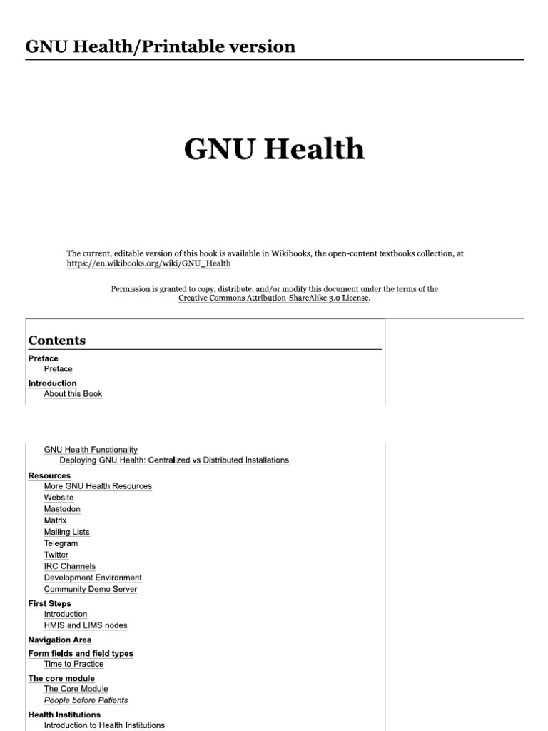 GNU Health | PDF