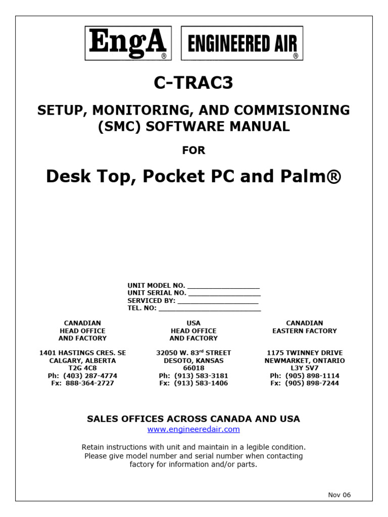 Enga C-Trac3 Setup Monitoring and Commisioning SMC Software Manual Nov ...
