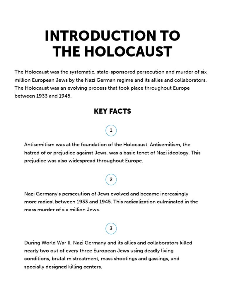 Introduction To The Holocaust - What Was The Holocaust - Holocaust ...