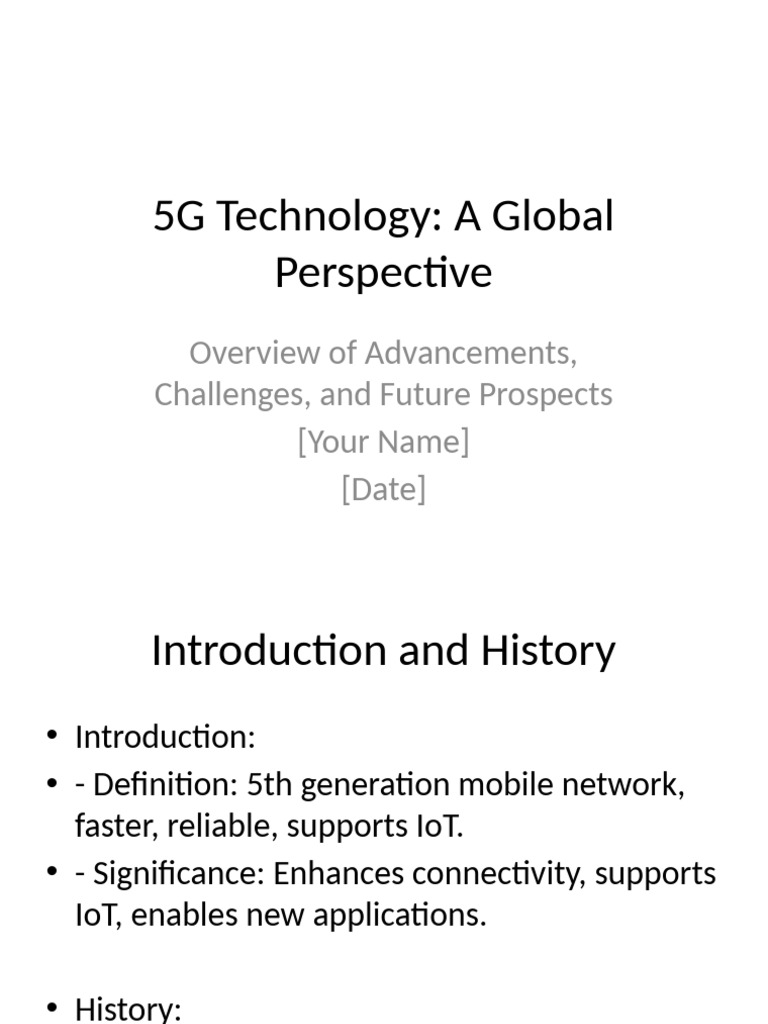 5G Technology Presentation | PDF