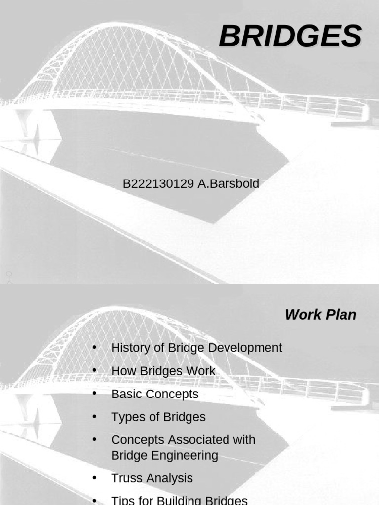 Topic Is About The Bridges | PDF | Bridge | Truss