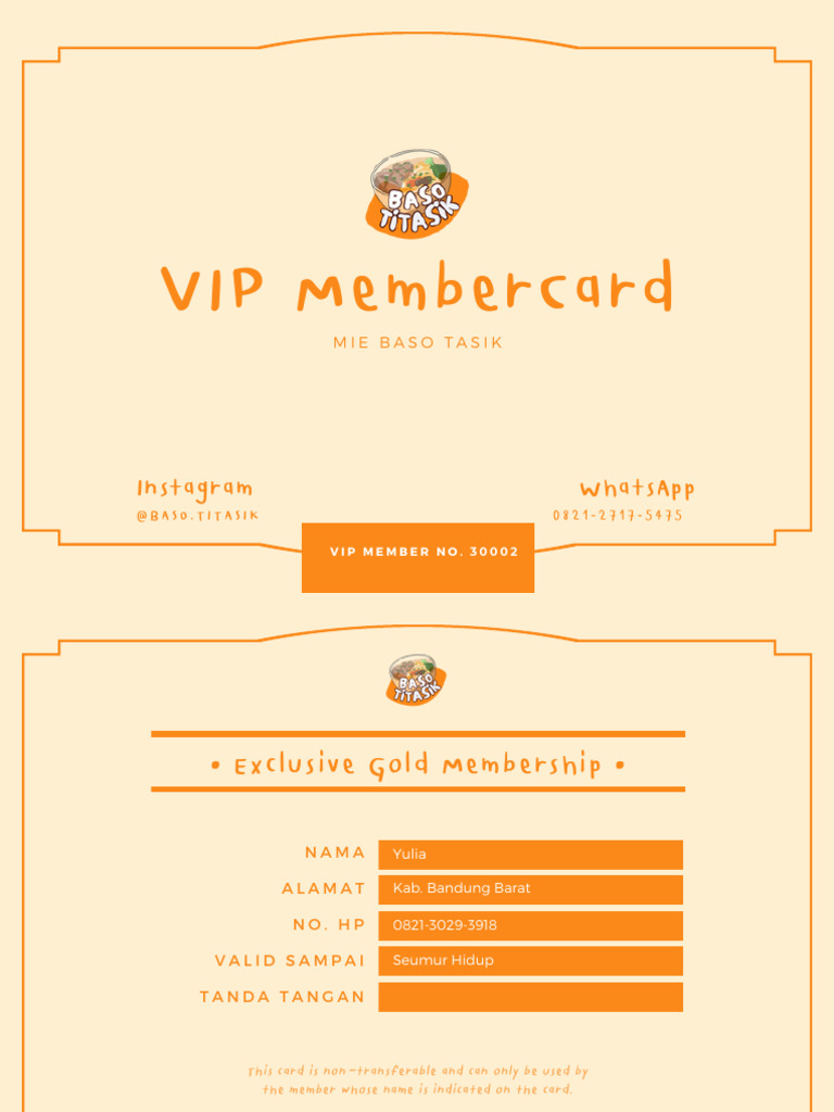 Member Card-002 Yulia | PDF