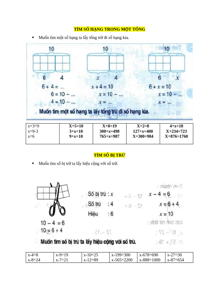 Tìm X | PDF