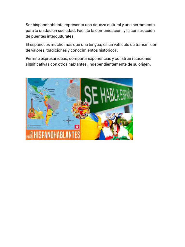 Ser Hispanohablante Representa Una Riqueza Cultural y Una Herramienta ...
