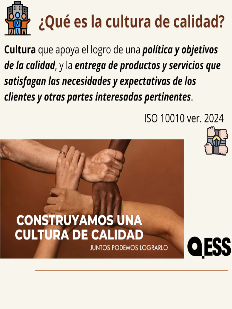 Cultura de Calidad ISO 10010 | PDF