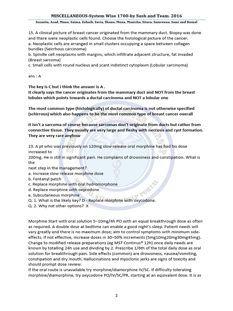 Sush Unity Miscellaneous Note for PLAB | PDF | Vitamin D | Diseases And ...