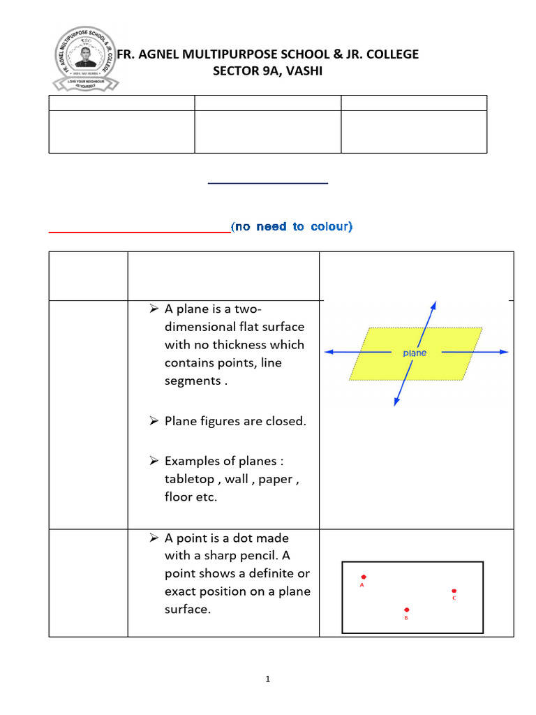 C.W - H.W - Chapter 1 - Geometrical Figures - Module1 - Math - STD IV | PDF | Line (Geometry ...