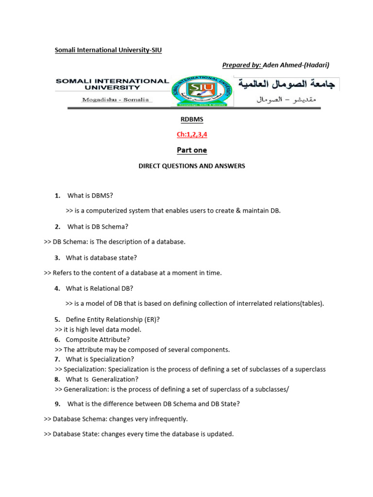 RDBMS Ch 1,,2,3,4,5,6,7,8,9 | PDF | Relational Model | Relational Database