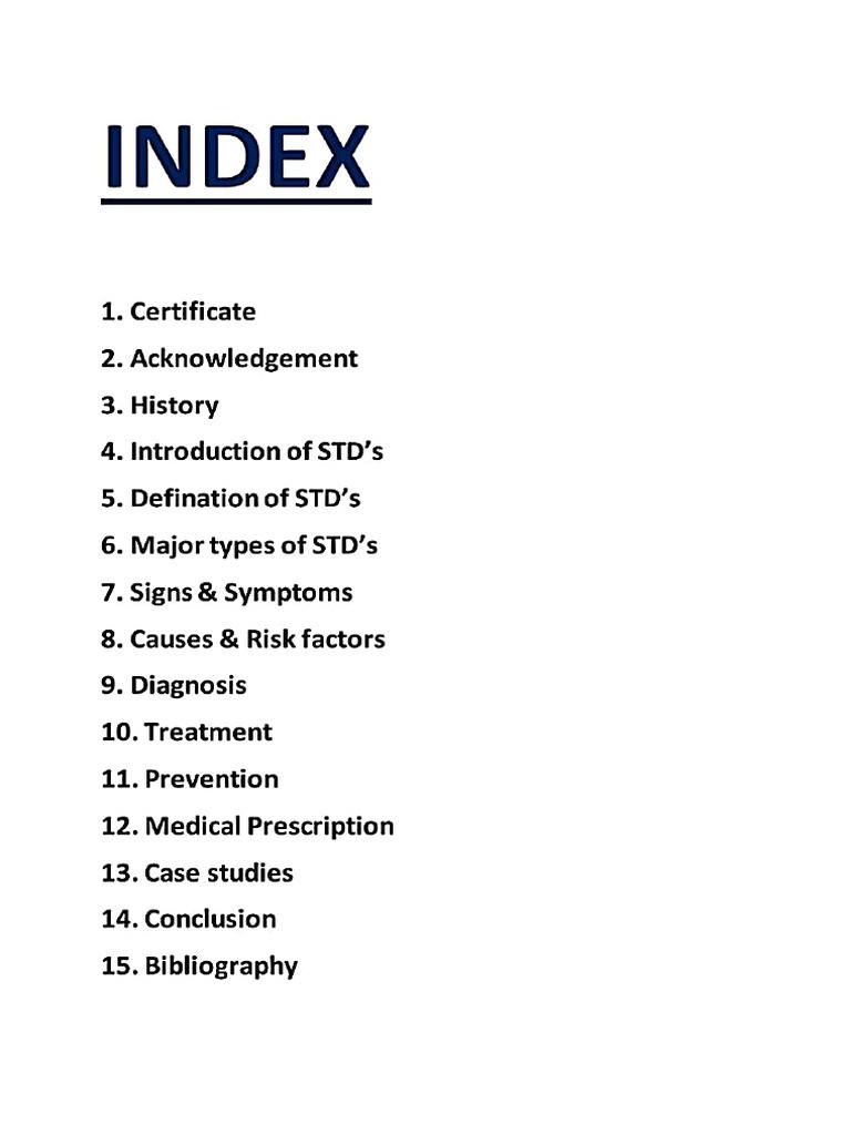 Biology Project STDs | PDF