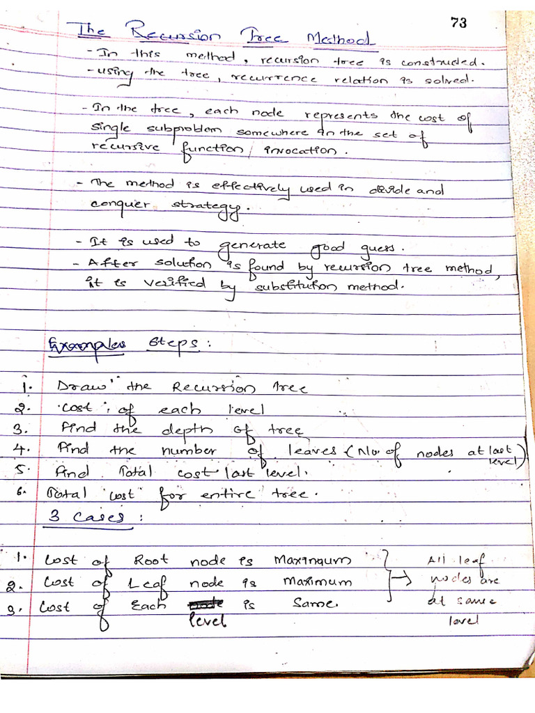 Module 1.5 - Recursion Tree | PDF